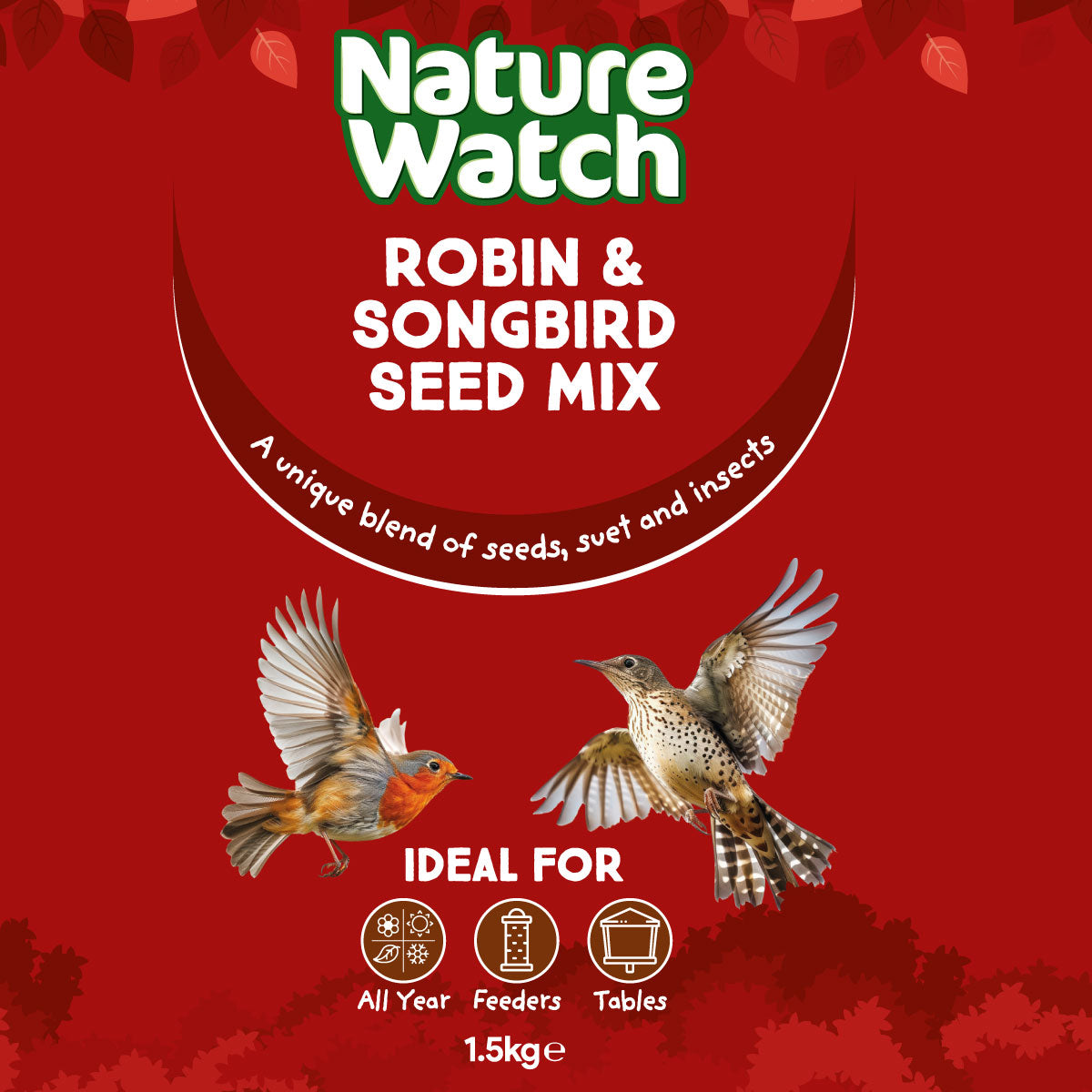 Robin Songbird Wild Bird Seed Mix By Nature Watch - 1.5kg only 3.99 – Cherry Lane