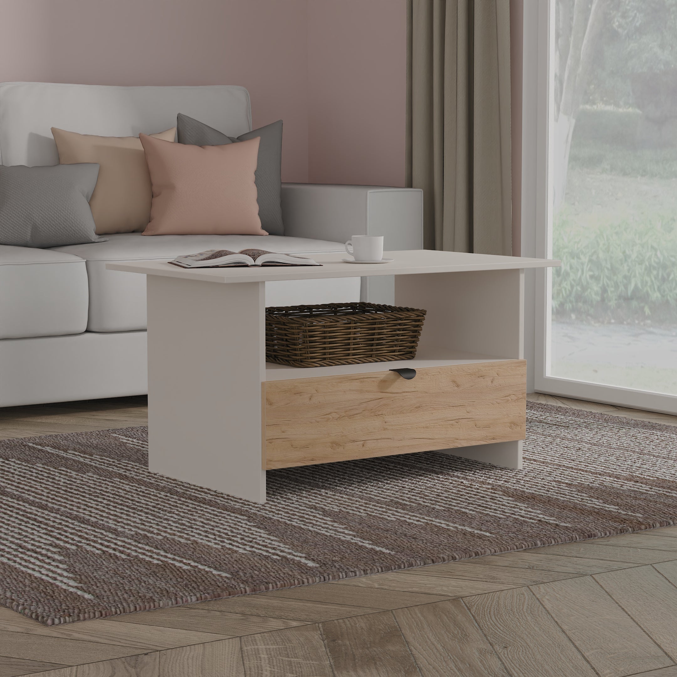 Bora Coffee Table Not Applicable 1 Shelf 1 Drawer 93cm only 224.0 – Cherry Lane