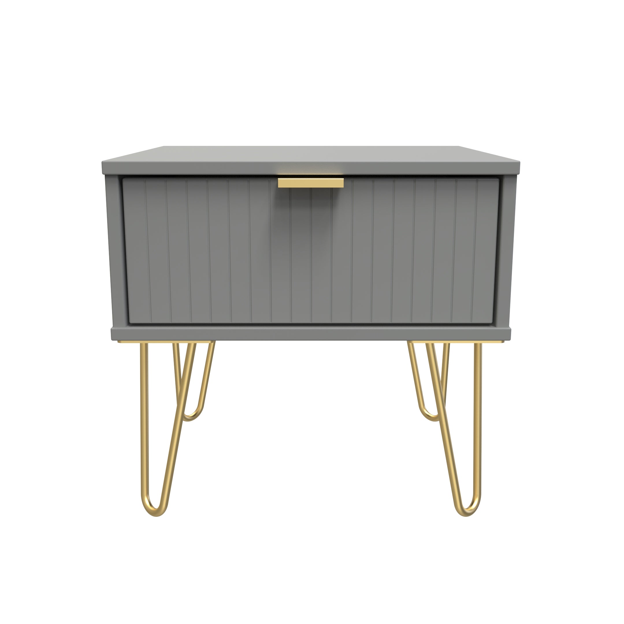 Linear Bedside Table Grey 1 Drawer 45cm only 204.0 – Cherry Lane