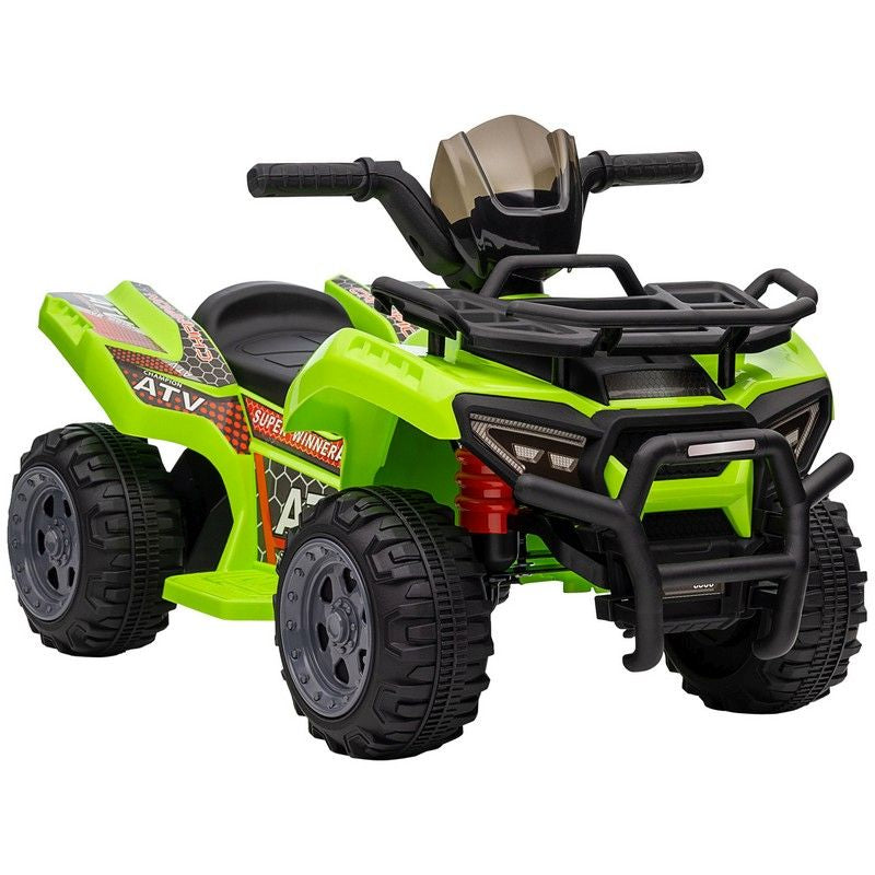Homcom Kids Ride-on Four Wheeler ATV Car with Real Working Headlights ...
