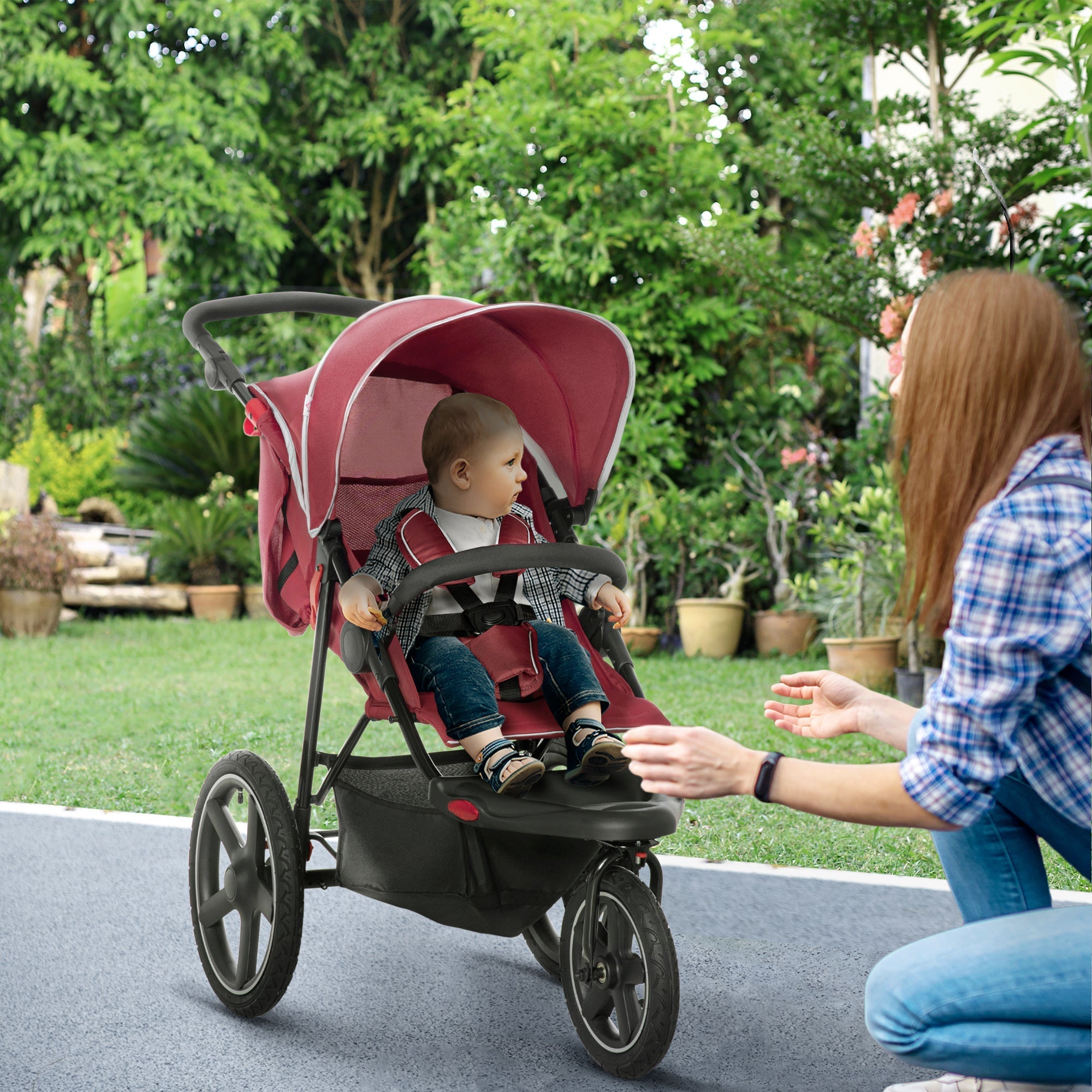 Foldable Three-Wheeler Baby Stroller w/ Canopy only 119.99 – Cherry Lane