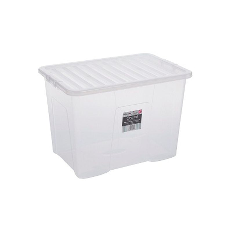 Plastic Storage Box 80 Litres Large - Clear Crystal by Wham – Cherry Lane
