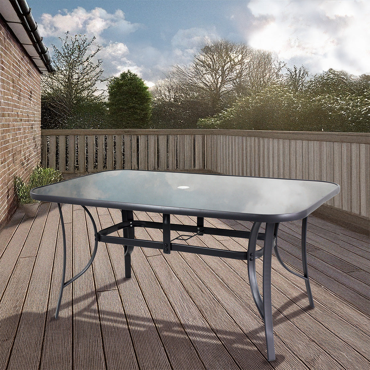 Hartwell Garden Table Steel Rectangular by Croft - 150cm – Cherry Lane