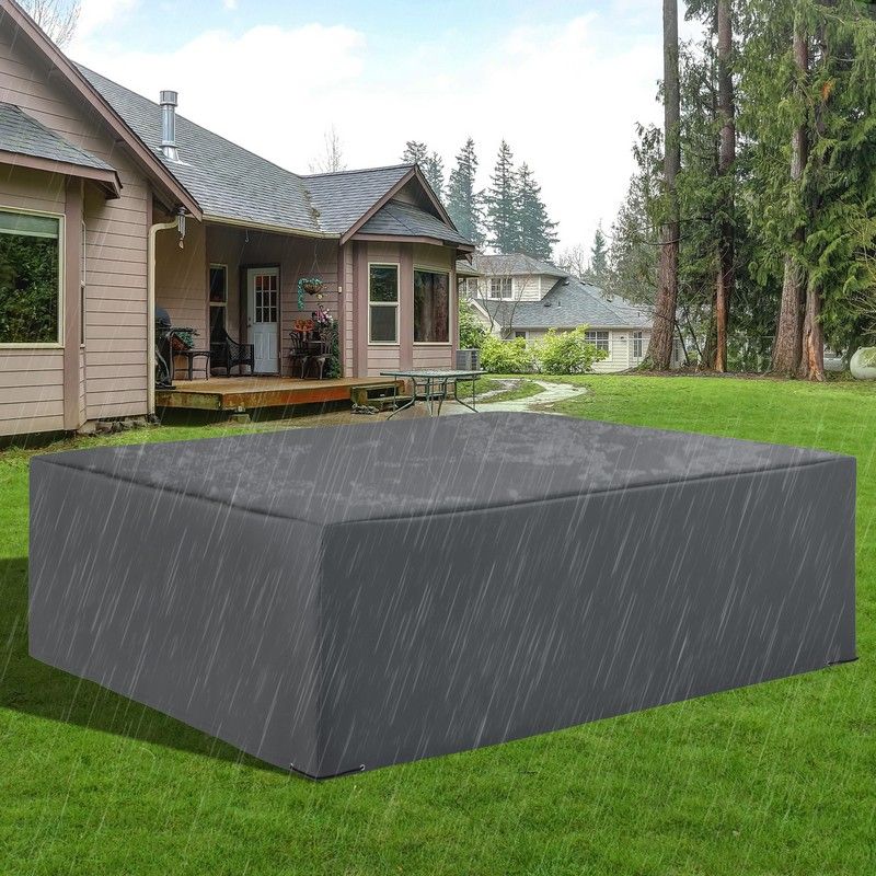 Outsunny 225X210cm Outdoor Garden Rattan Furniture Protective Cover Wa ...