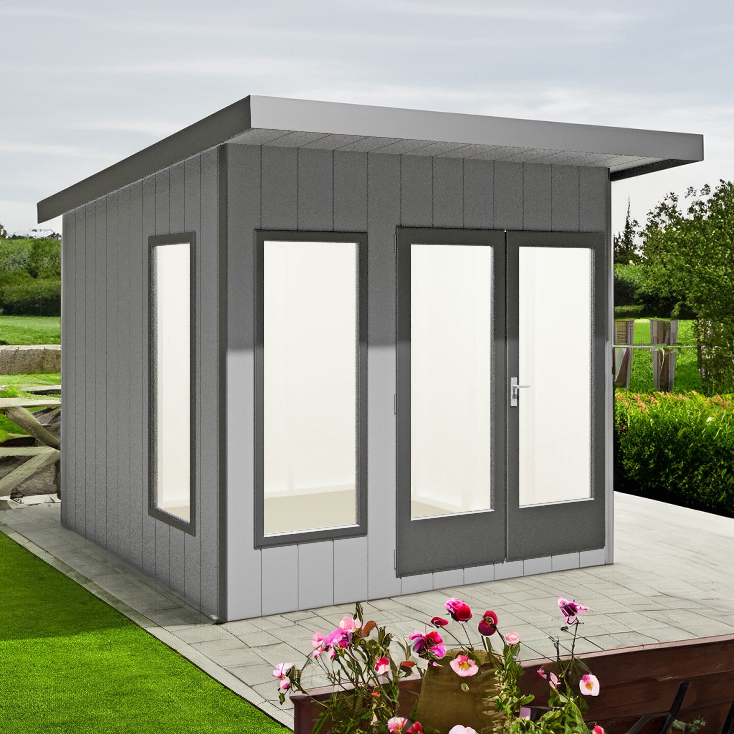 Shire Cali 8' 5" x 8' Pent Garden Office - Premium Wax Board – Cherry Lane