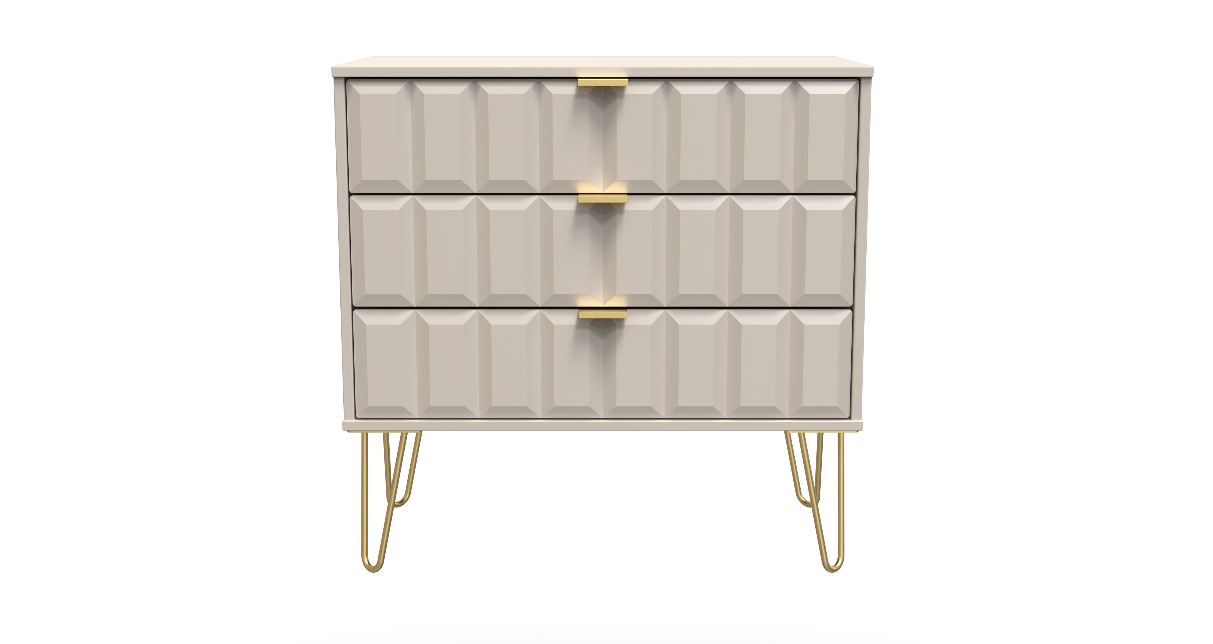 Cube Chest of Drawers Off-White 3 Drawers 77cm only 314.0 – Cherry Lane