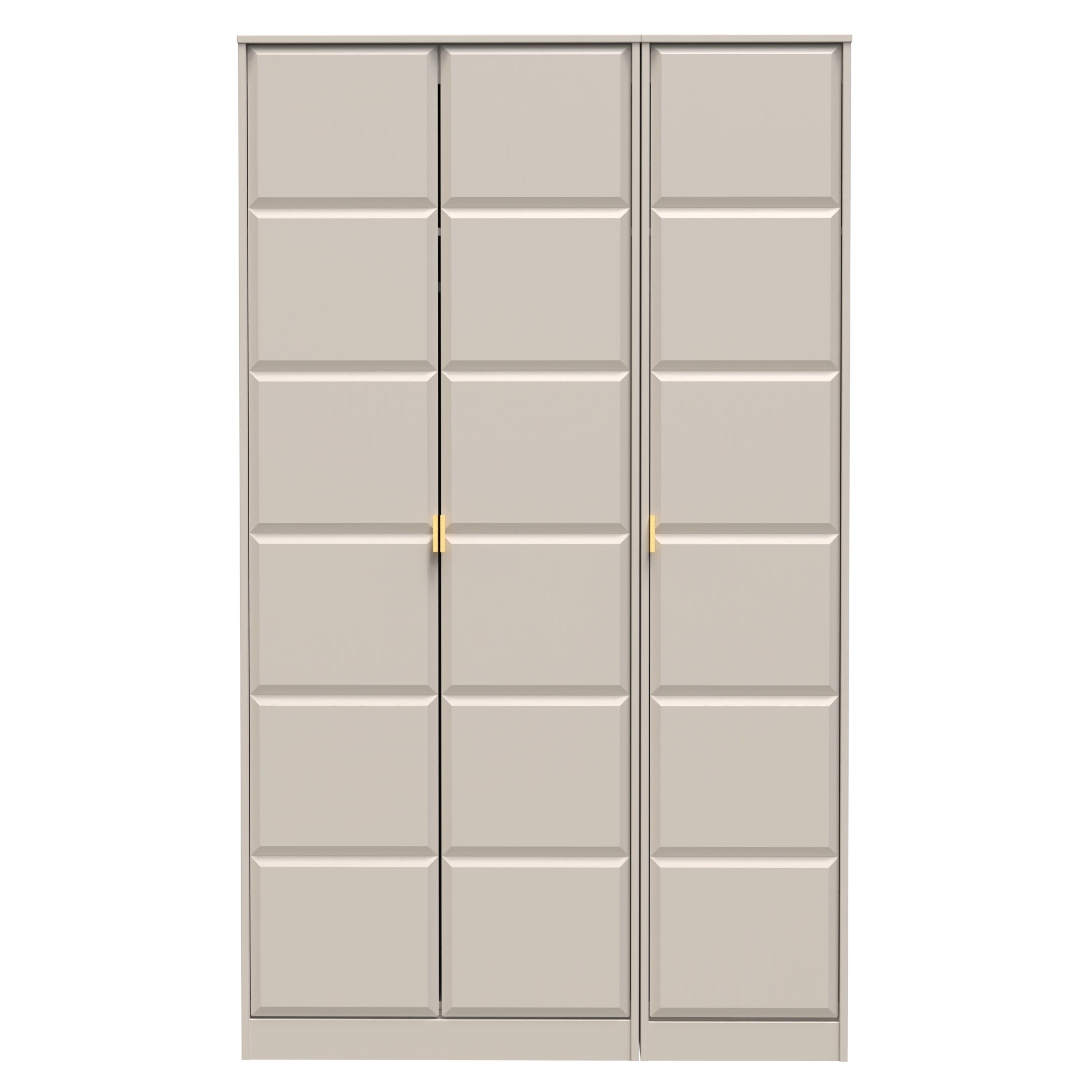 Cube Tall Wardrobe Off-White 3 Doors 1 Shelf 198cm only 529.0 – Cherry Lane