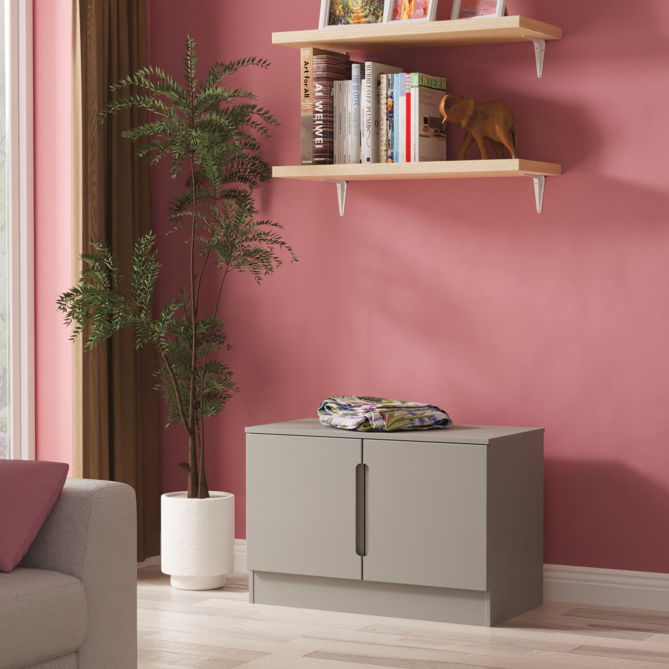 Milan TV Unit Grey 2 Doors 74cm only 254.0 – Cherry Lane