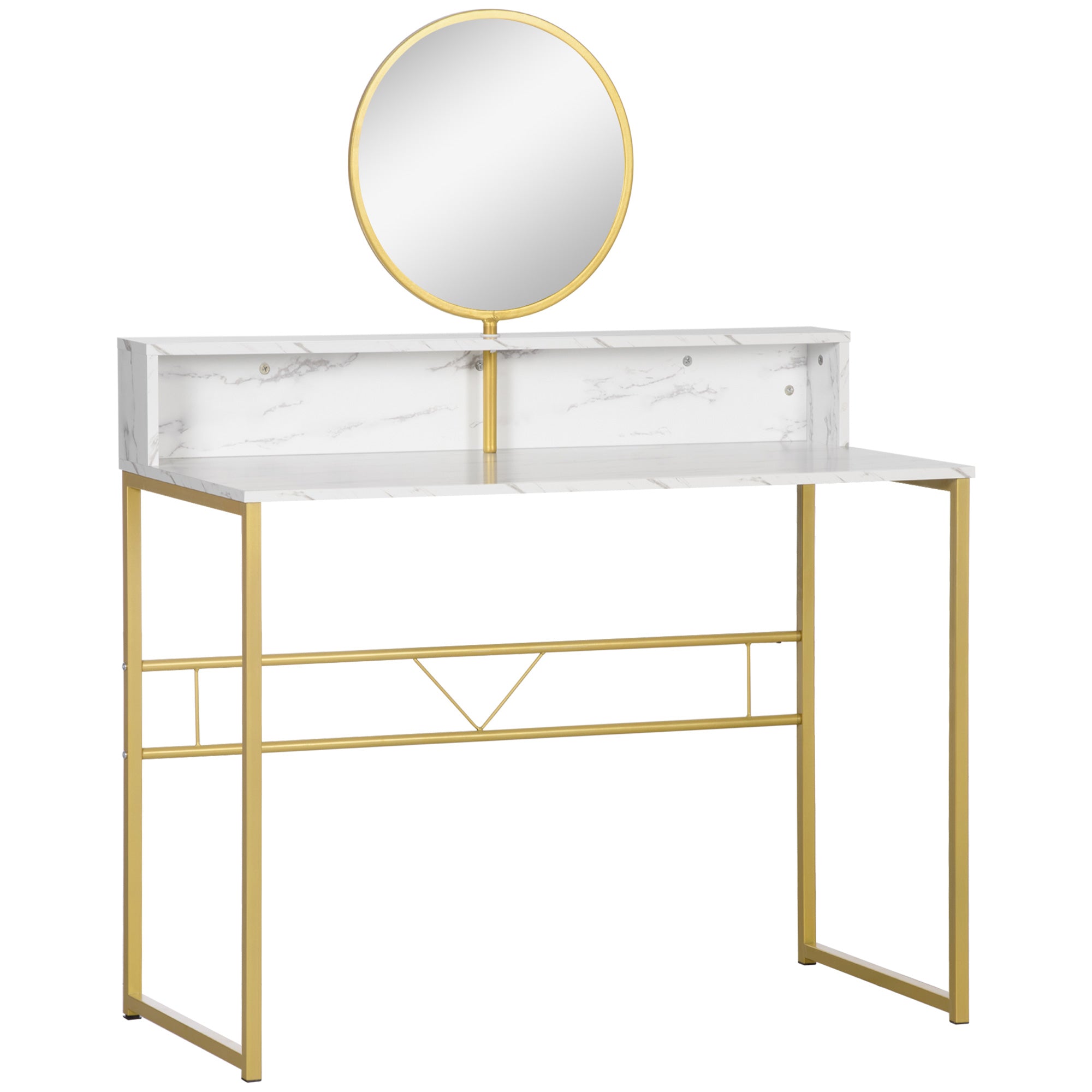 Modern Dressing Table with Round Mirror only 89.99 – Cherry Lane