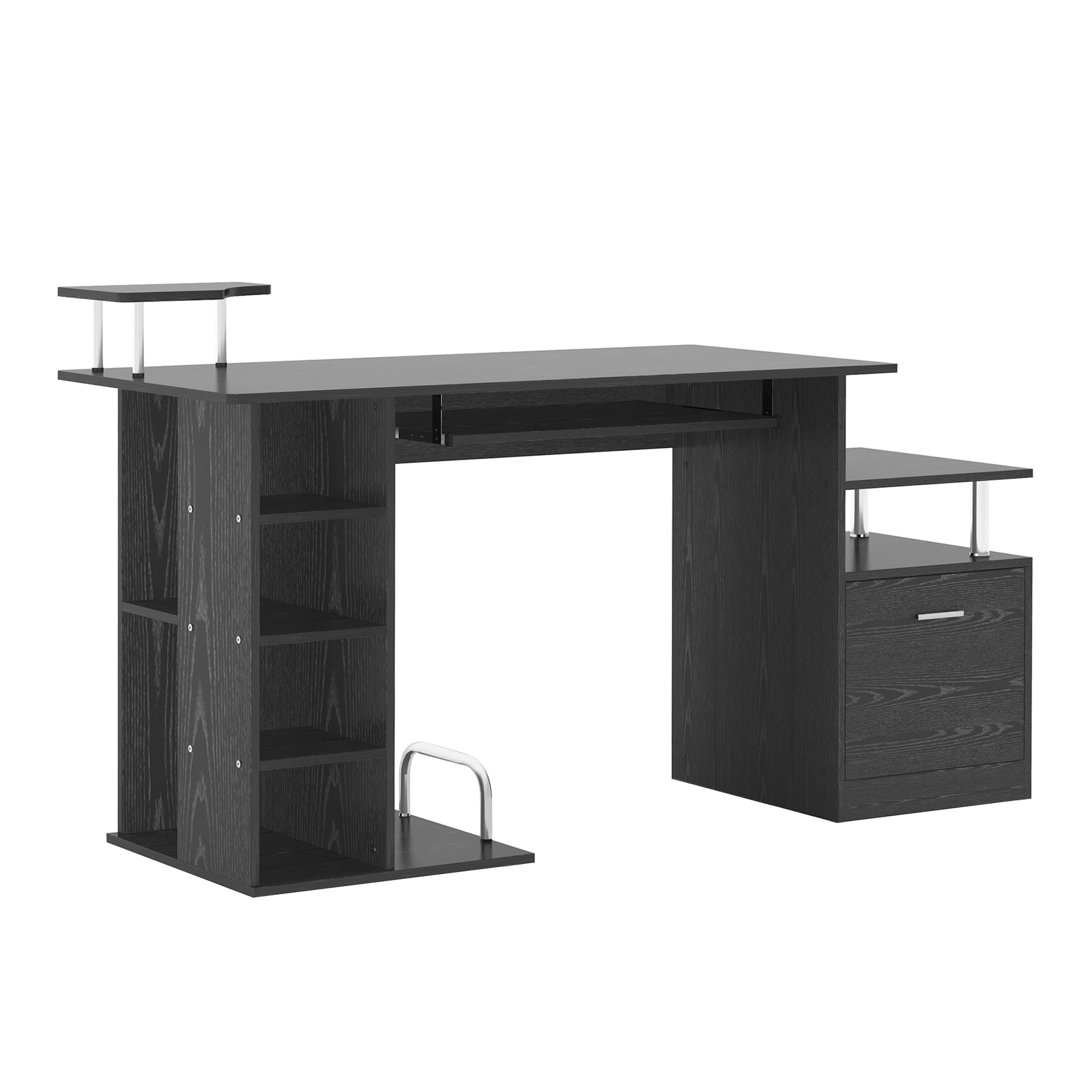 Computer Desk PC Workstation with Drawer Shelves CPU Storage Rack Home ...