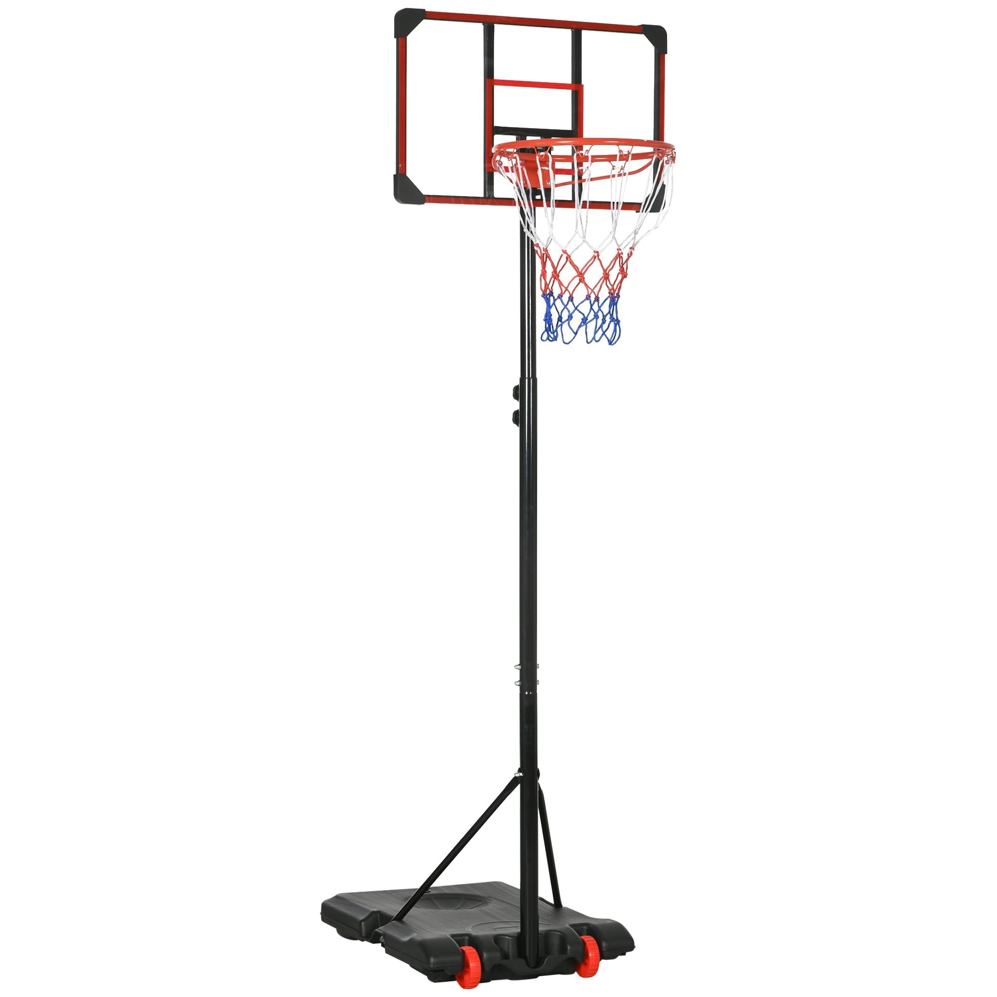 1.7 to 2M Adjustable Free Standing Basketball Hoop Weighted Base With ...