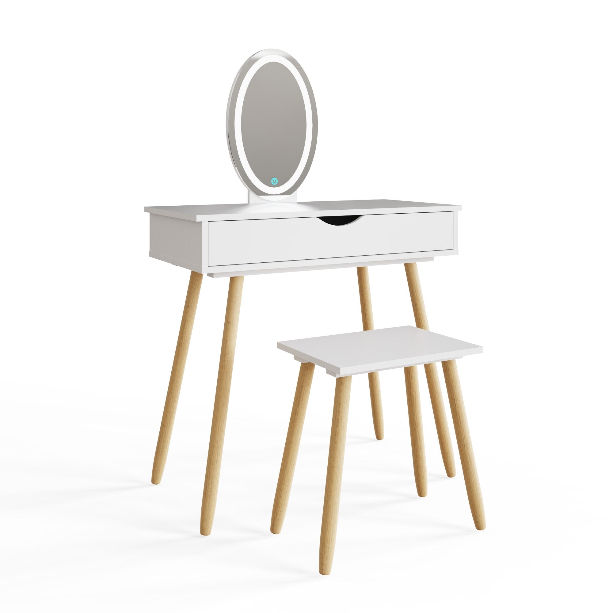 Signy Tall Dressing Table Set White 1 Drawer – Cherry Lane