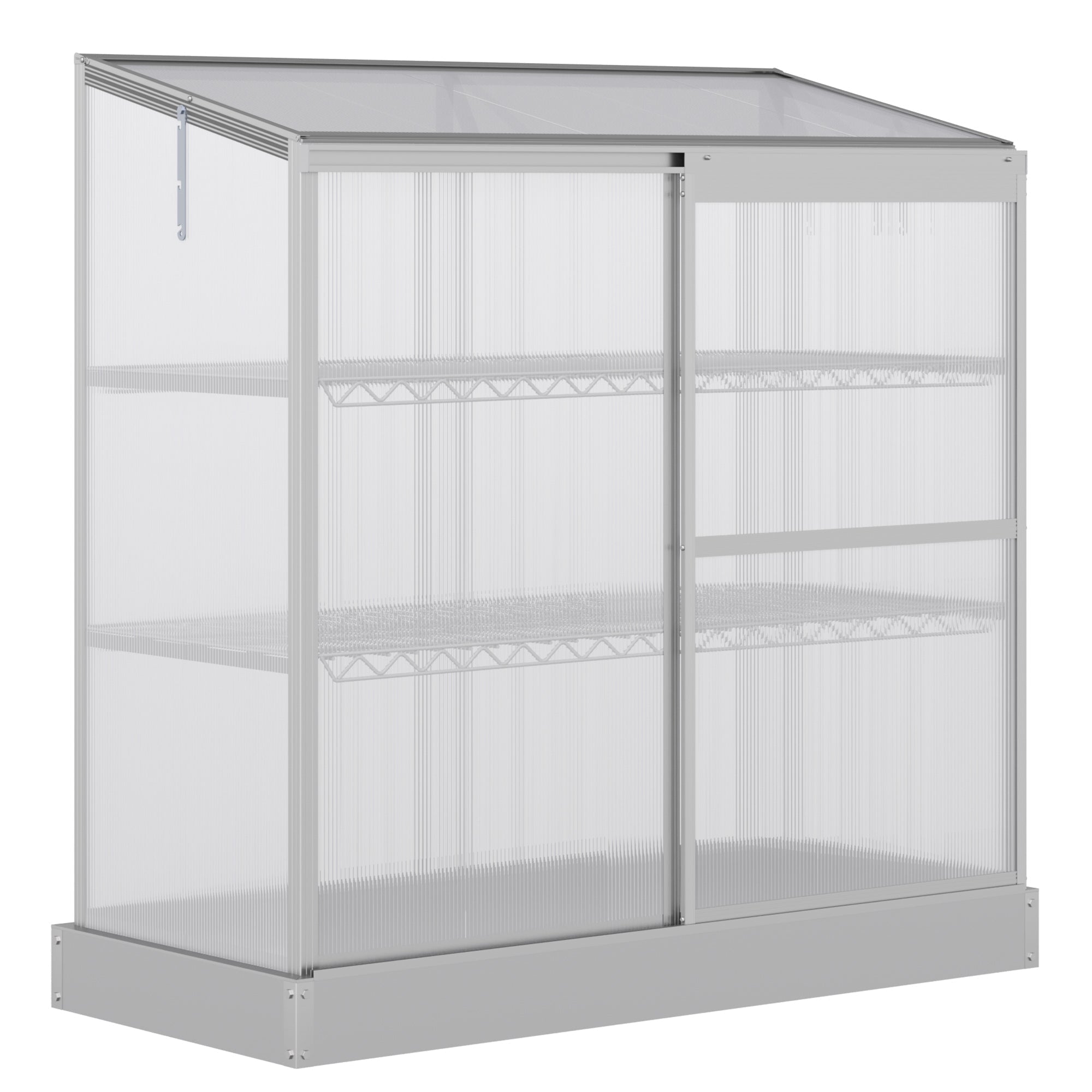 3 Tier Cold Frame With Sliding Door Galvanised Steel by Greenery ...