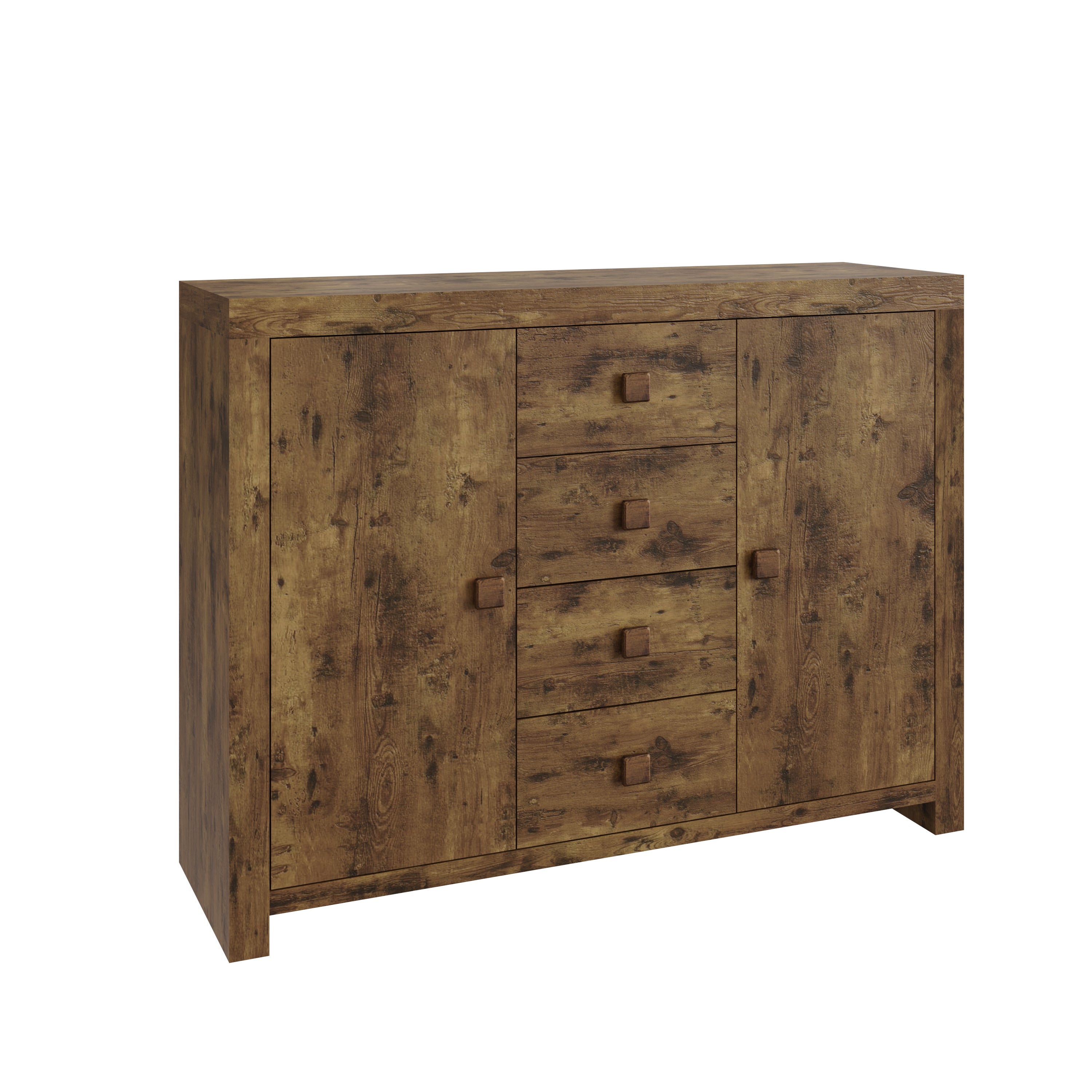 Jakarta Large Sideboard Natural 2 Doors 4 Shelves 4 Drawers – Cherry Lane